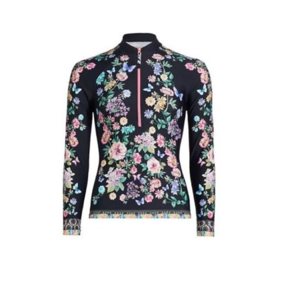 Johnny Was | Swim | Johnny Was Butterfly Surf Shirt Swimwear Zipper ...